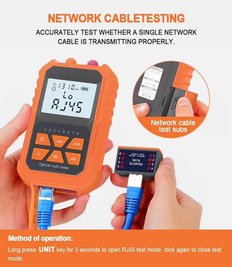 Mini Handhold Fiber Power Meter with 650nm VFL Function