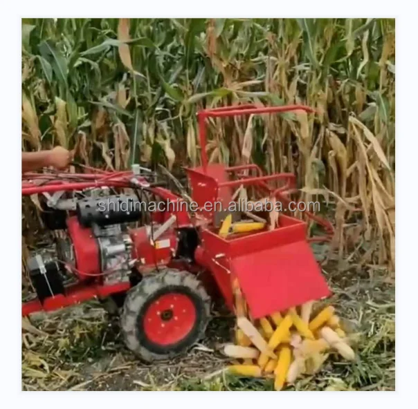 Small Corn picking harvester for single row 3 in 1 Maize Harvester Mini ...