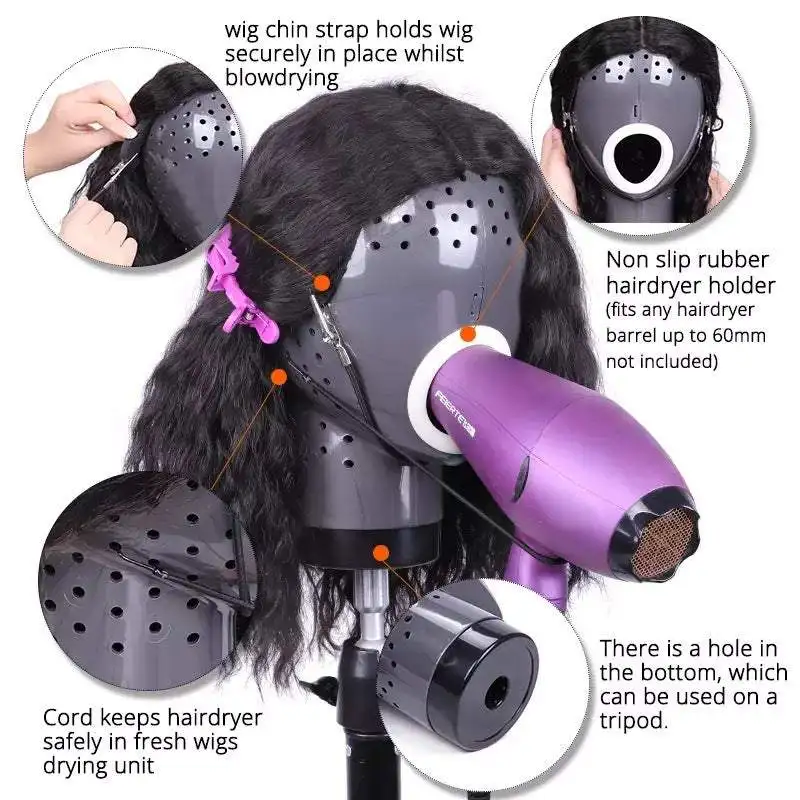 Other Hair Salon Equipment Mannequin Wig Hanger Blow Dryer Holder Head ...