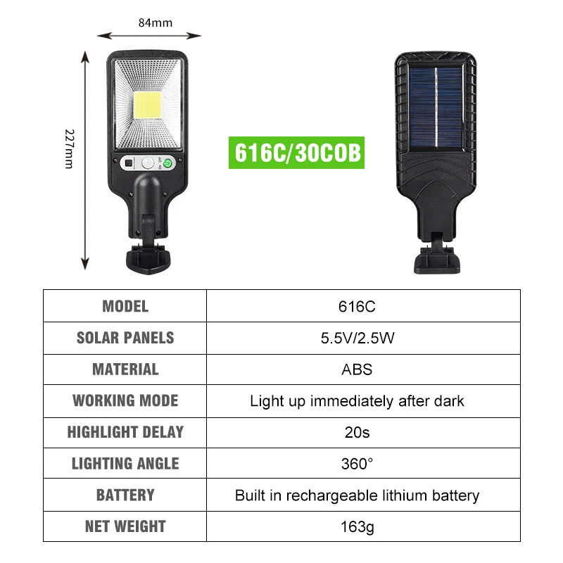 2021 Modern Cob/Led Solar Garden Light Outdoor Lamp Powered Sunlight ...