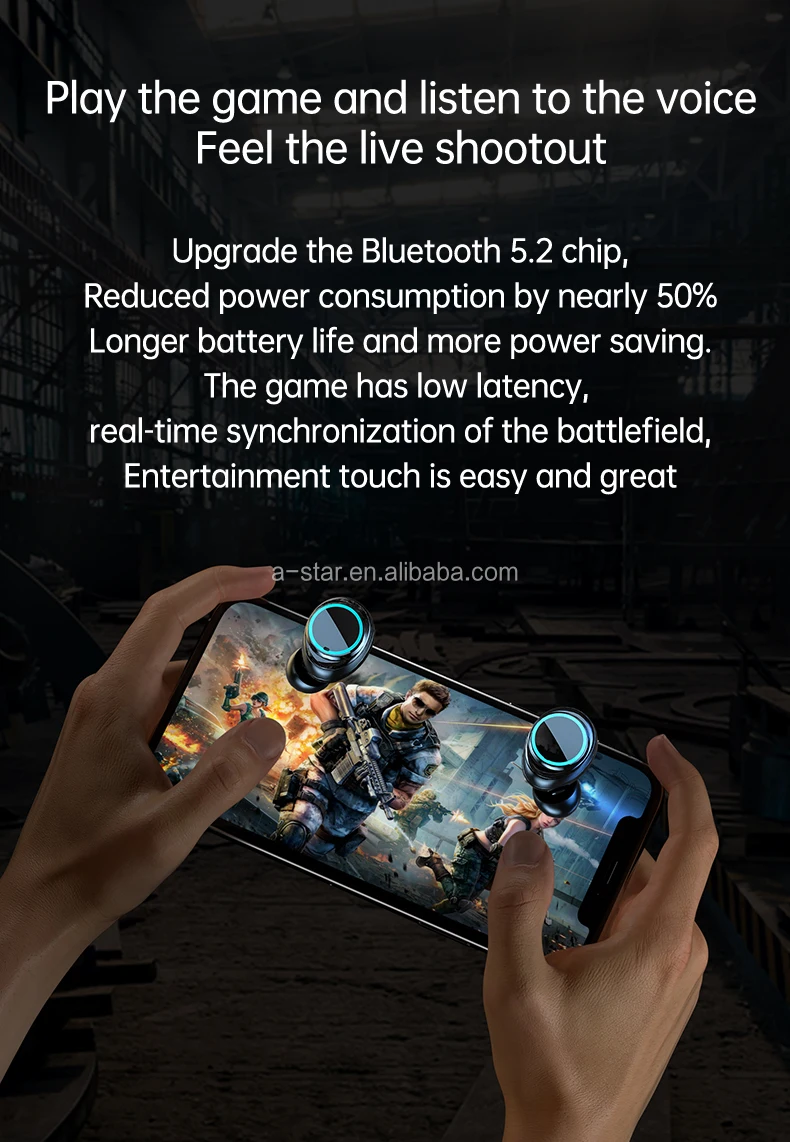 M25 Tws Earbuds Gaming Earphone BT 5.3 Noise Reduction Low Latency HiFi ...