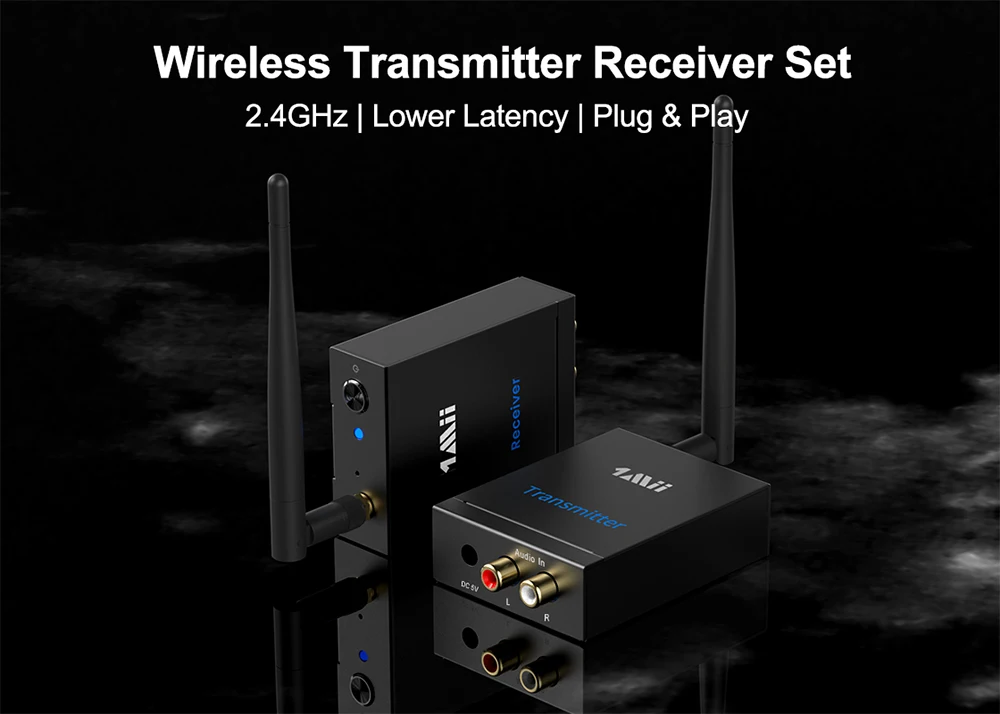 1mii RT5066 2.4ghz Wireless Audio Transmitter and Receiver