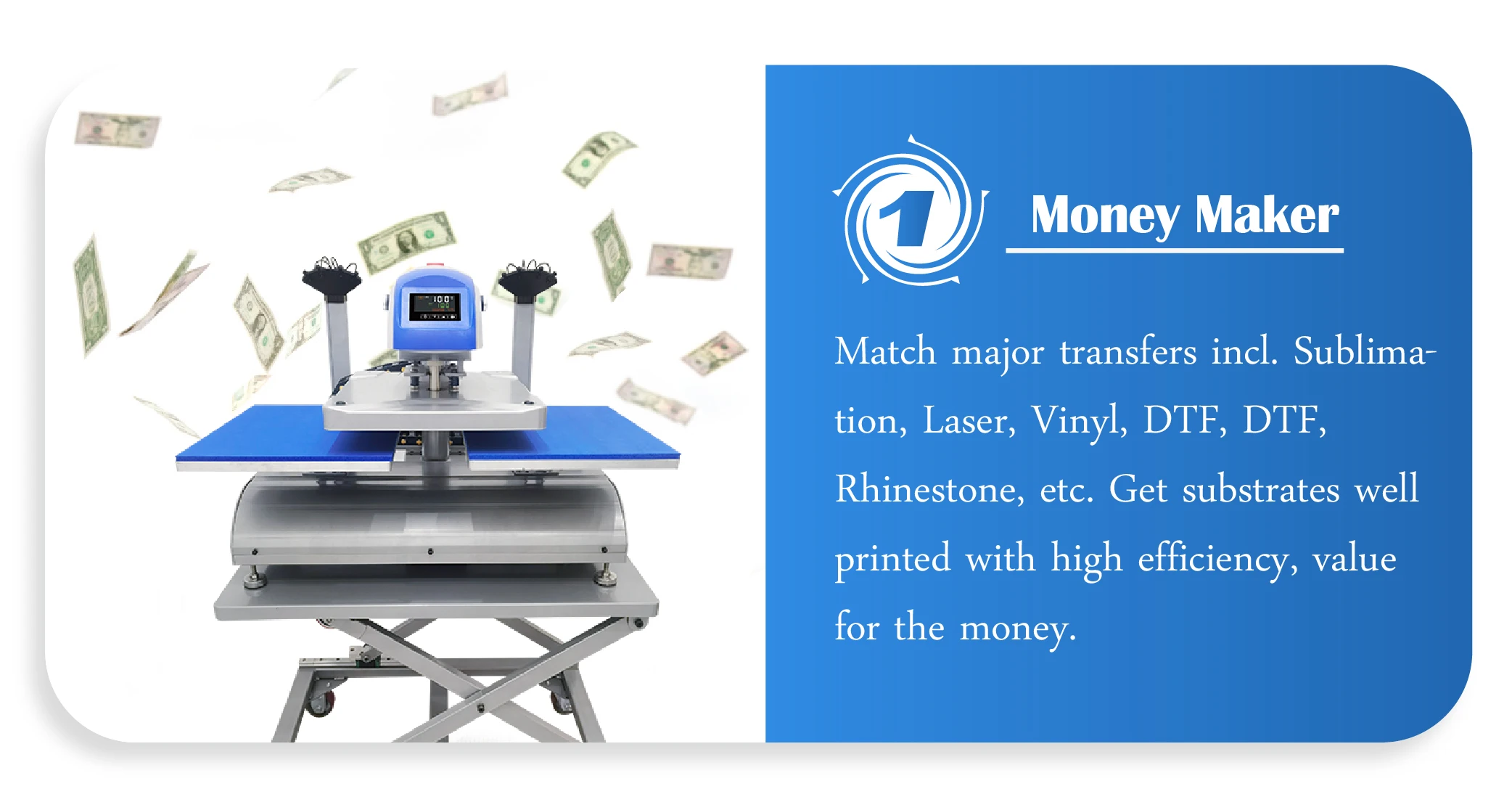 New Style Electric Automatic Dual Station T-Shirt Press