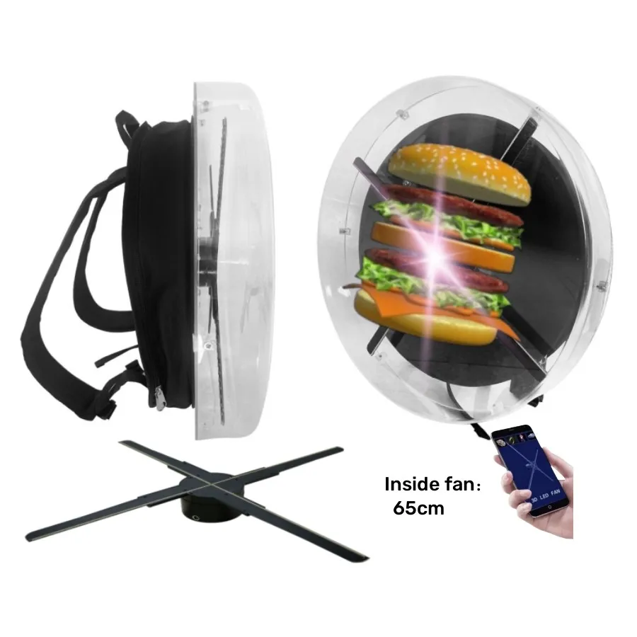 Big Backpack 3d Holographic Fan Wifi Android 3d Hologram Fan Backpack ...