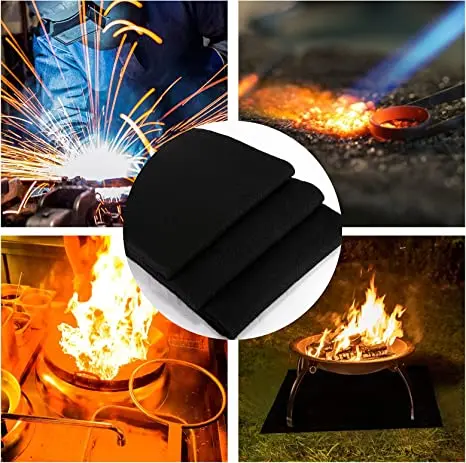 Carbon Felt Welding Blanket Fireproof Mat 12"x24"x7/32 5 mm Thickened ...