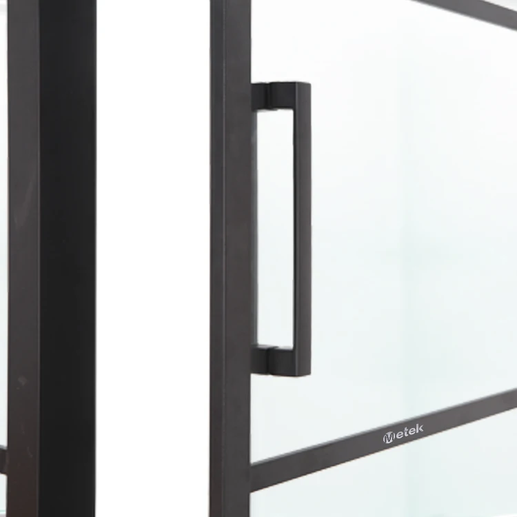 Sliding Float Glass Door Hotel Bathroom Shower Doors Black Frame Glass ...
