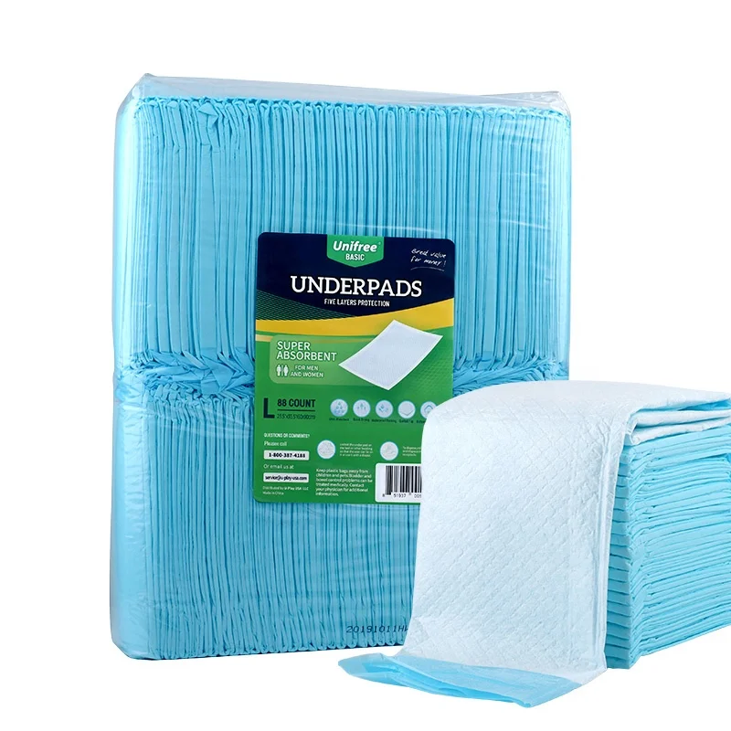 Unifree 60x90cm Disposable Underpad Incontinence Pads 88 Pcs Basic ...