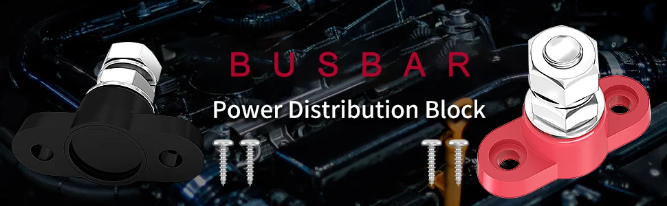 12V Battery Junction Block, Ground Battery Junction Post, Single Stud Power Distribution Block ...