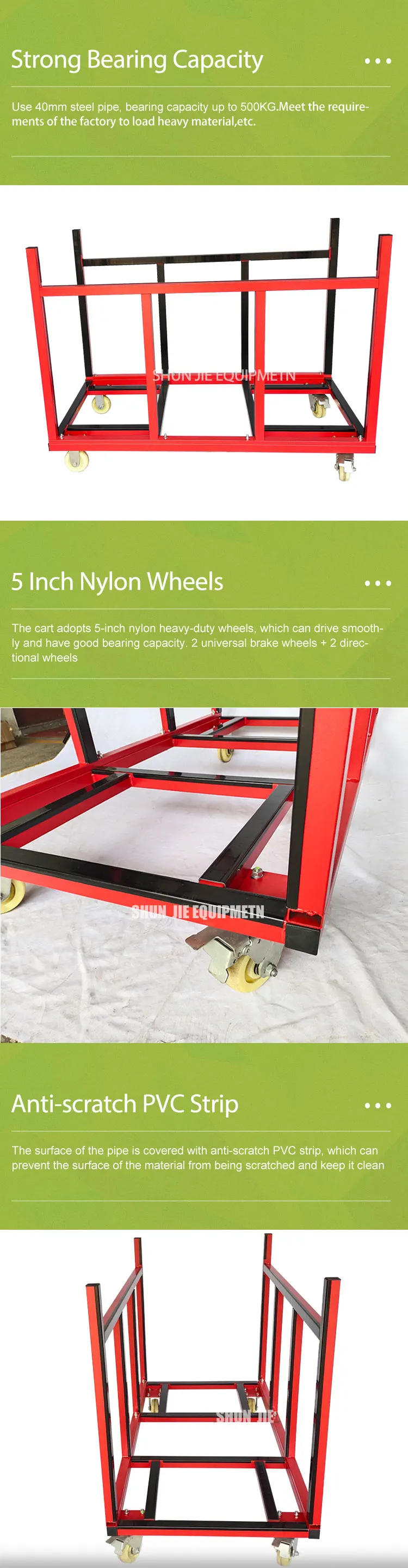 Load 500kg Storage Rack with Wheels Warehouse Rack Shelf U-shape ...