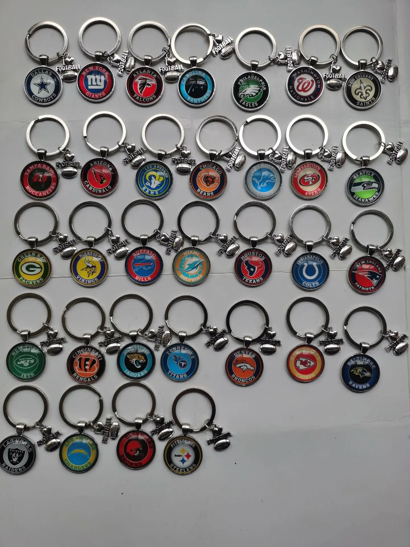 Wholesale 32 Team Nfl Keychain Time Gem American Football League ...