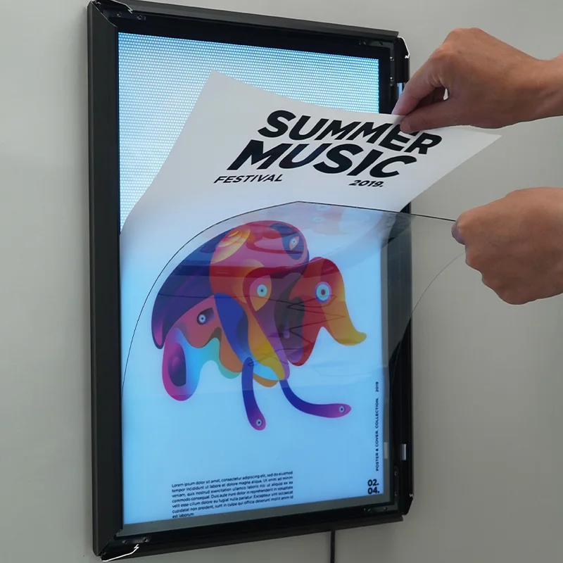 Rgb Light Box Frame Slim Light Box Led Frame Advertising - Menu Poster ...