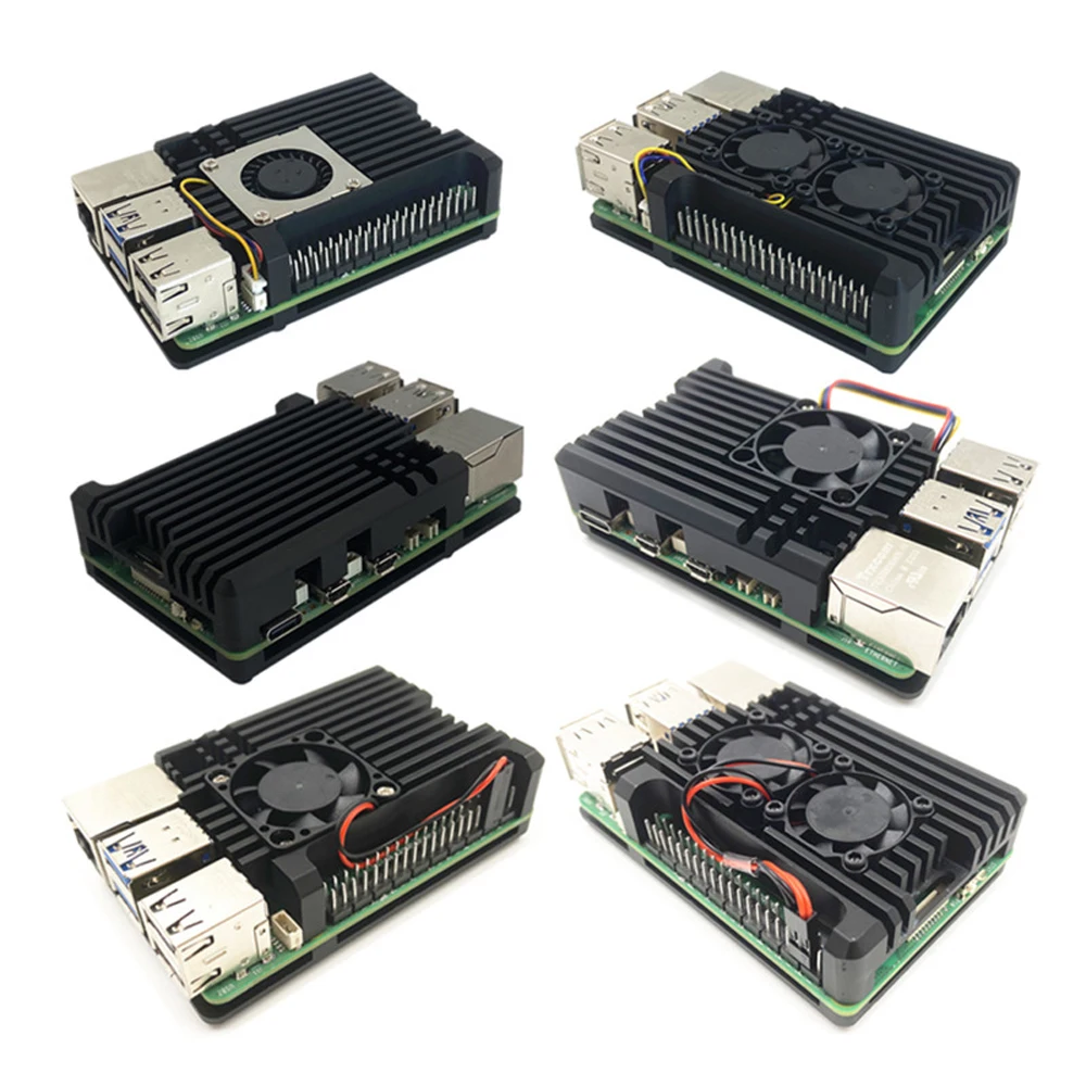 Raspberry Pi 5 Aluminum Heatsink Case With 5v Cooling Fan
