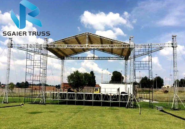 10x8x7m 4 Pillars Assembling Stage Truss Lifting System