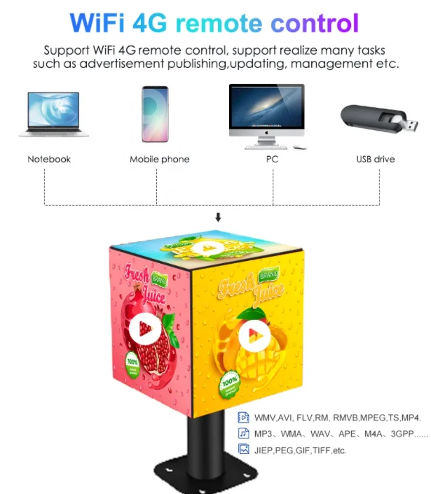 P2.5 Custom Size Full Color LED Cube - 5 Sides Magic Square
