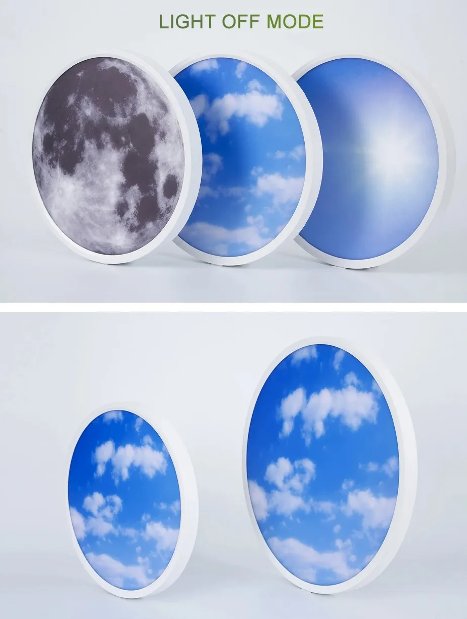 Smart Home Lights Sun Sky Moon Panel Lamp Round Cct Dimmable Led Smart ...