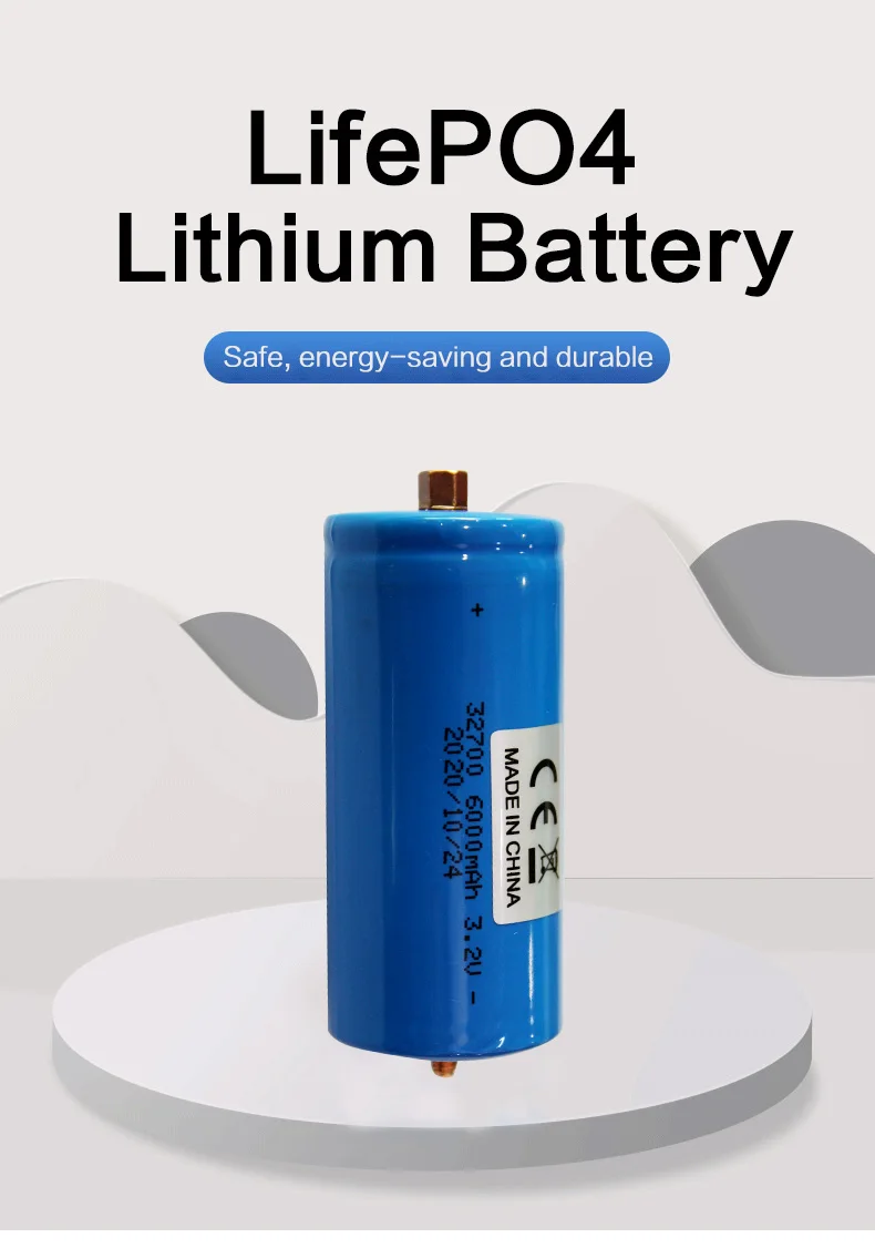 Tipsun 32700 Lifepo4 Battery Cell 3.2v 6000mah Pole Post Rechargeable ...