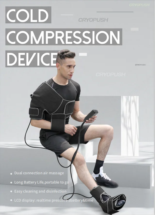 Cryopush Air Pump Shoulder Wrap Ice Compression Rehabilitation Equipment Cold Compression ...