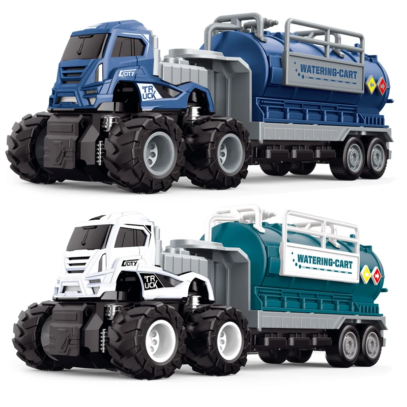Kids Toys 4wd Inertia Die Cast Truck Toy Fuel Tank Car Alloy Model ...