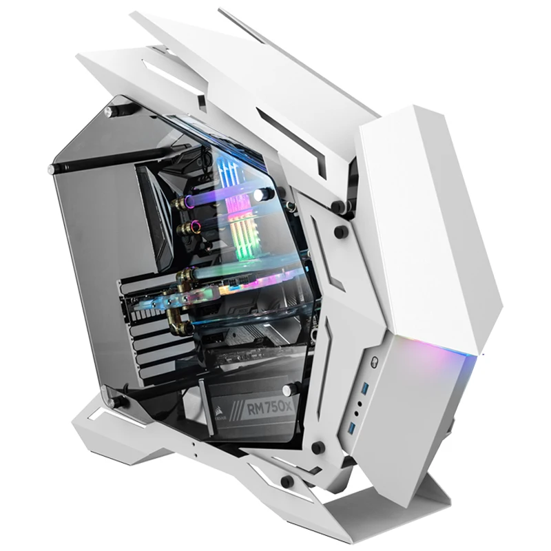 Hot Computer Case Mod-3 Mini White Rgb Micro Atx Itx Pc Gaming ...