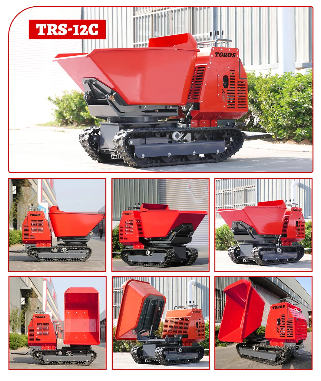 Free Shipping 800KG Mini Crawler Dumper Truck for Construction | Diesel ...
