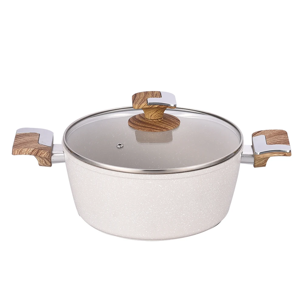 High Quality Induction Cookware Sets Aluminium Forged Marble Non-stick ...