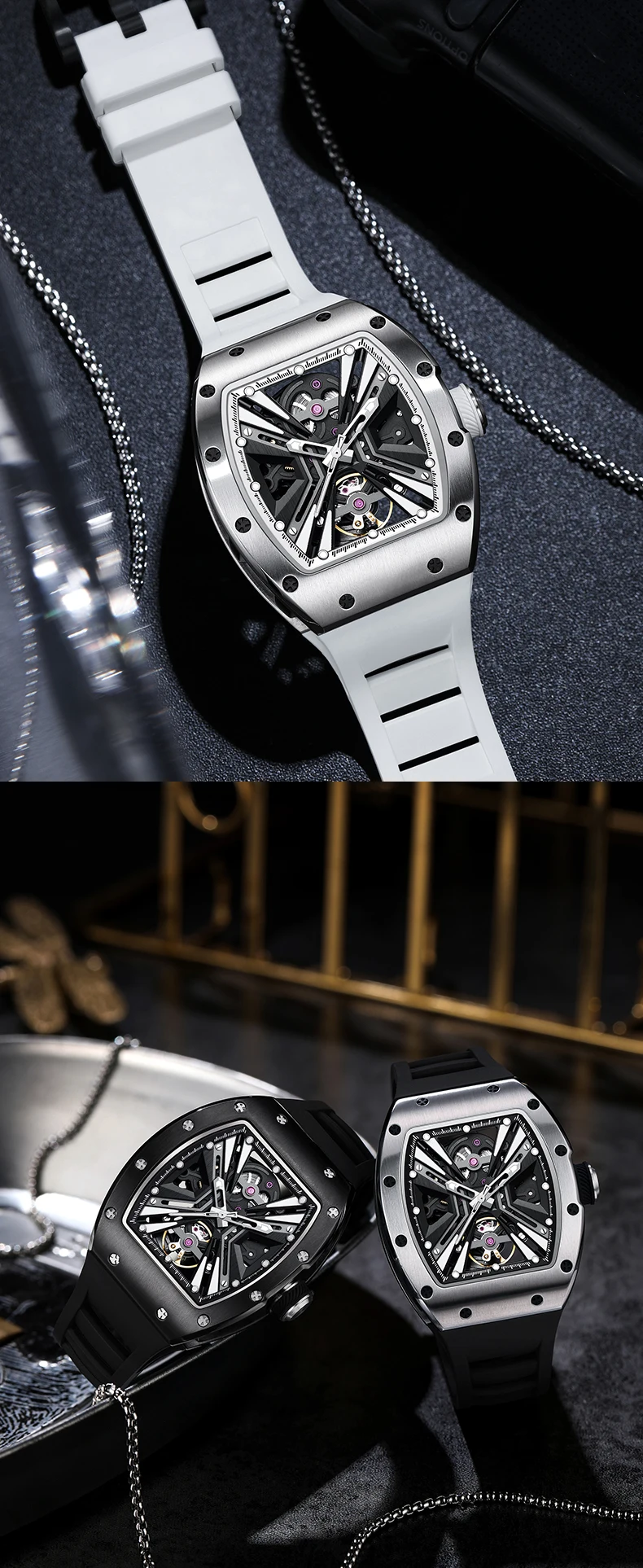 CHANCE JC-9-190G-4 Carbon Fiber Luxury Watch - 30M Waterproof