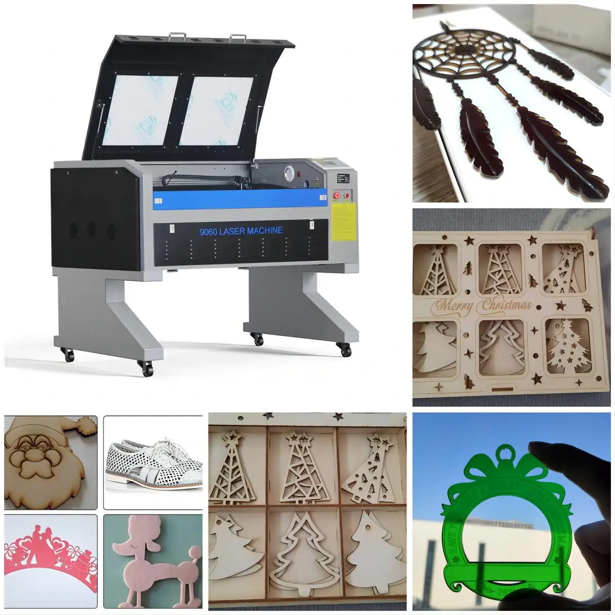 Co2 Laser Cutting For Leather Plywood Mdf Acrylic Sheet 80w 100w 130w 6090 Co2 Laser Cutting ...