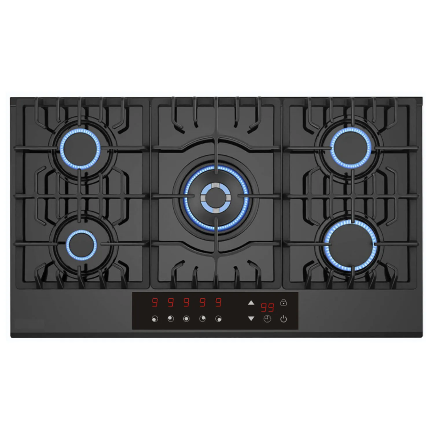 Intelligent Touch Sensor Control Gas hob 5 burner 2024 kitchen gas ...