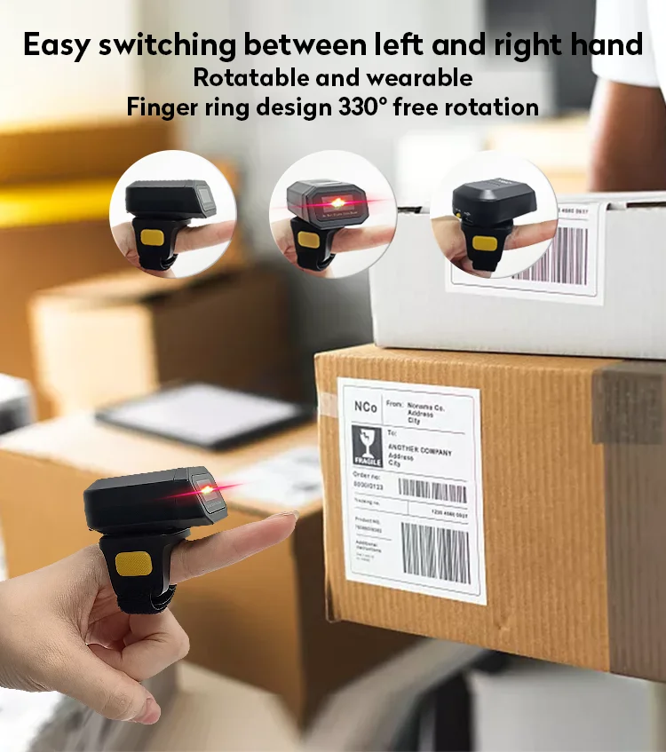 JR HC-Z38 Ring Barcode Scanner - Portable & Efficient