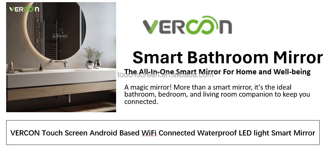2024 Led Bathroom Mirror With Smart Touch Screen Android System Wifi ...