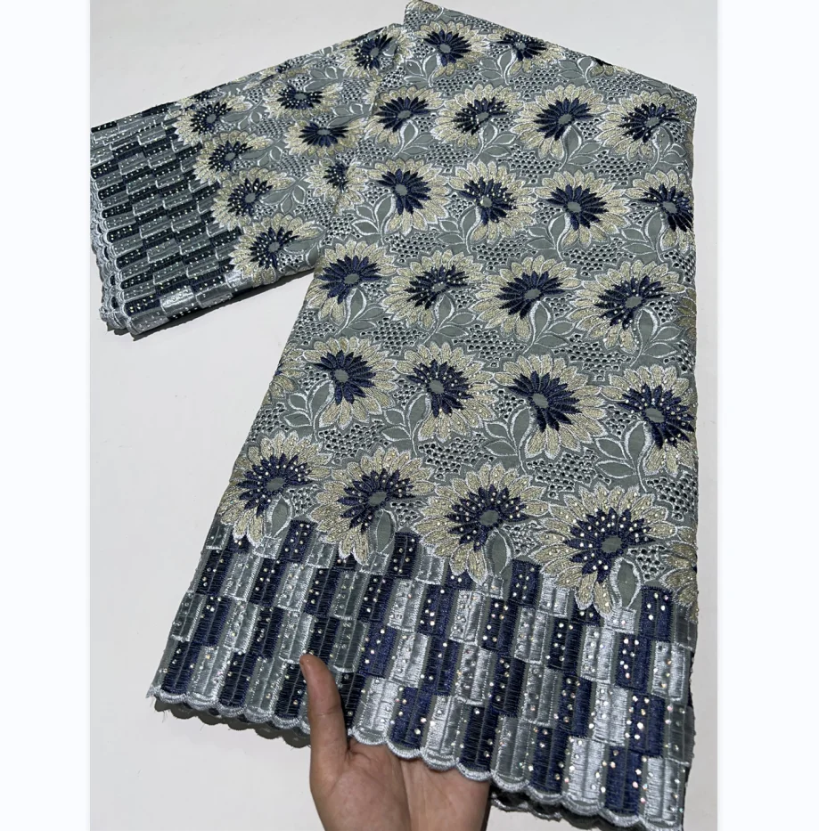 3816 Swiss Lace Fabric Heavy Beaded Lafaya Embroidery African 100% ...