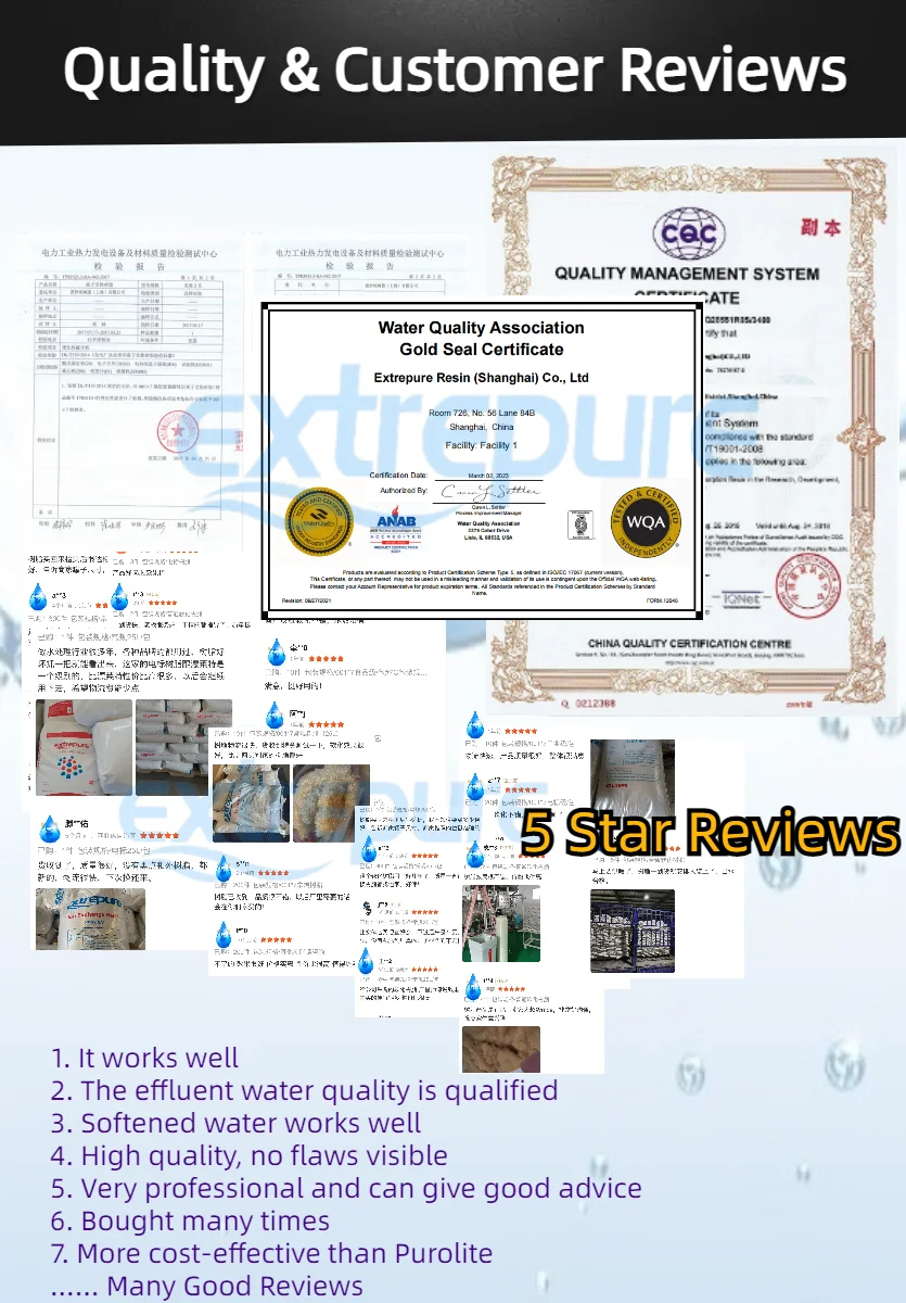 Purolit C100 Strong Acid Cation Exchange Resin for Water Softening