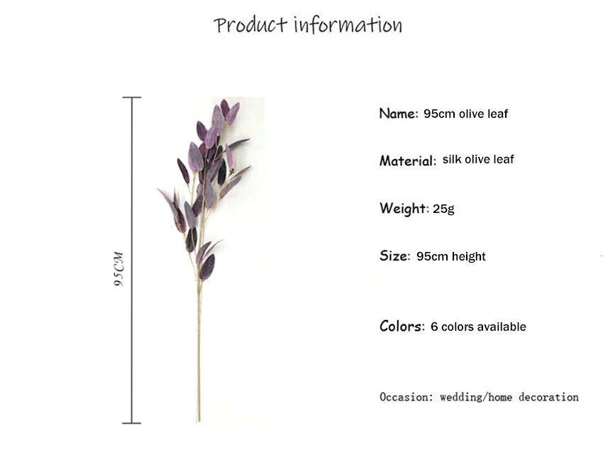 Wholesale 95cm Artificial Eucalyptus Leaves Wedding Decorative Plant Artificial Leaf - Buy ...