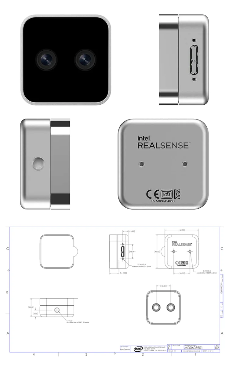 3D Camera Embedded Structured Light Depth Sensing Camera for 3D Imaging ...
