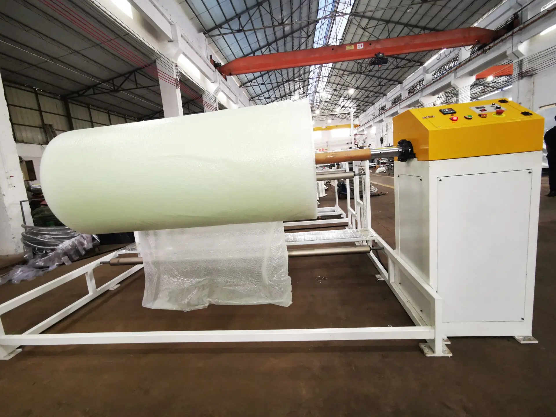 PE Foam Bubble Wrap Film Slitter Rewind Equipment - 1 Year Warranty