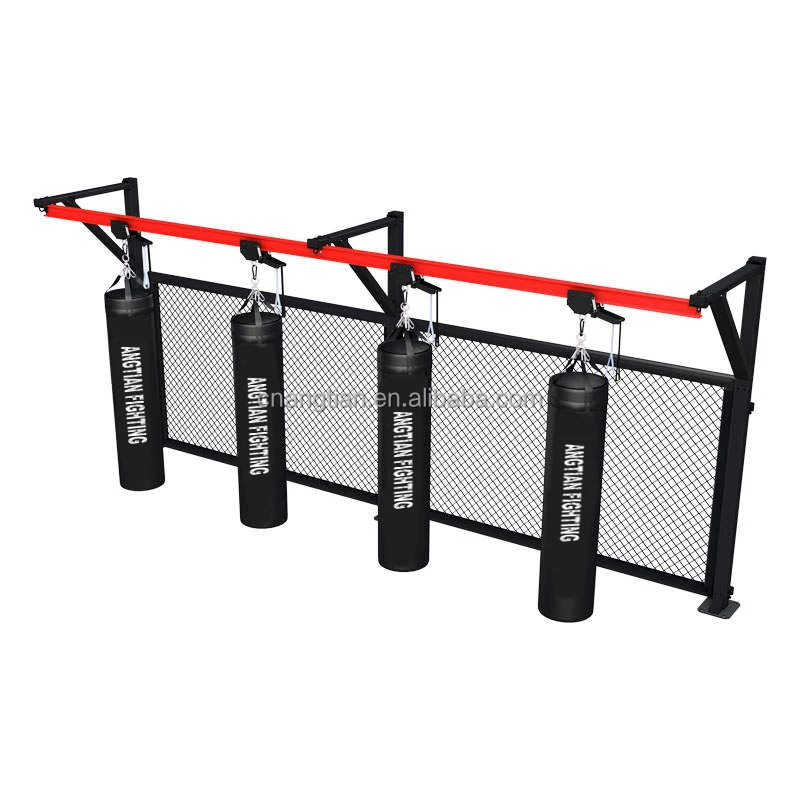 ANGTIAN factory custom rail heavy bags rack with pulley/ rolling mount ...