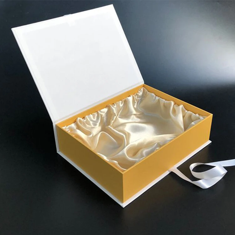 Luxury Large Deep Rectangular Rose Gold Satin Lace Packages Human Hair ...