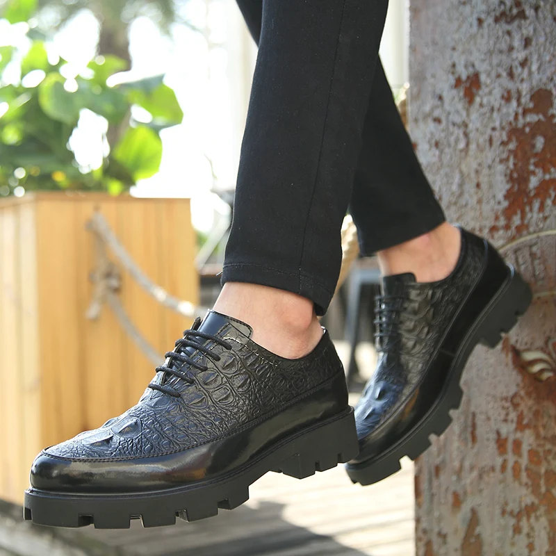 Hot New Products Mens Dress Shoes Men Platform Shoes Cowhide Handmade ...