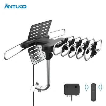 Remote Controlled Amplified Vhf Uhf Outdoor Hdtv Tv Antenna 360 ...