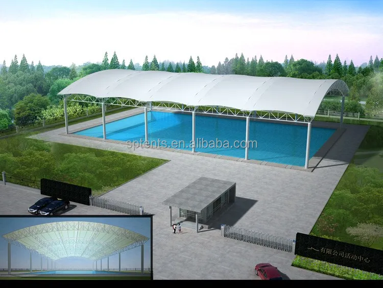 PTFE PVDF Canopy Tent Architectural Membrane Structure Stadium Sports ...