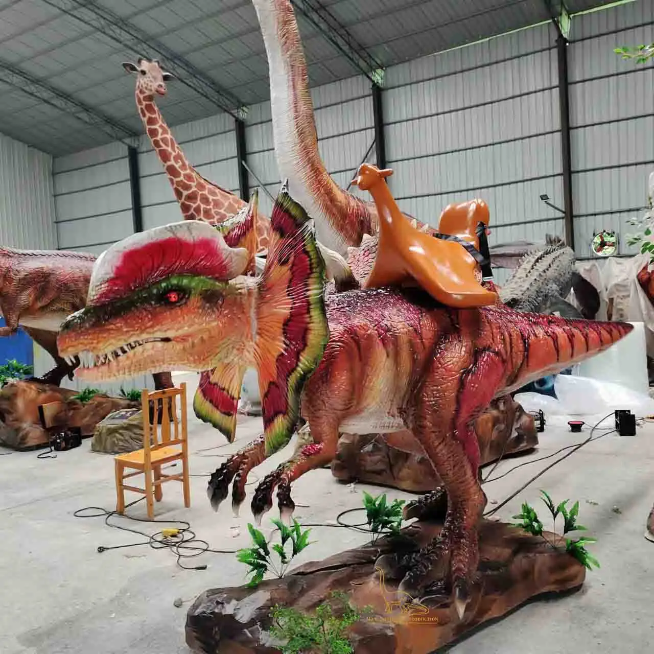 Kid's Entertainment Animatronic Dinosaur Ride Riding Dinosaur Machine For Sale - Buy Theme Park ...