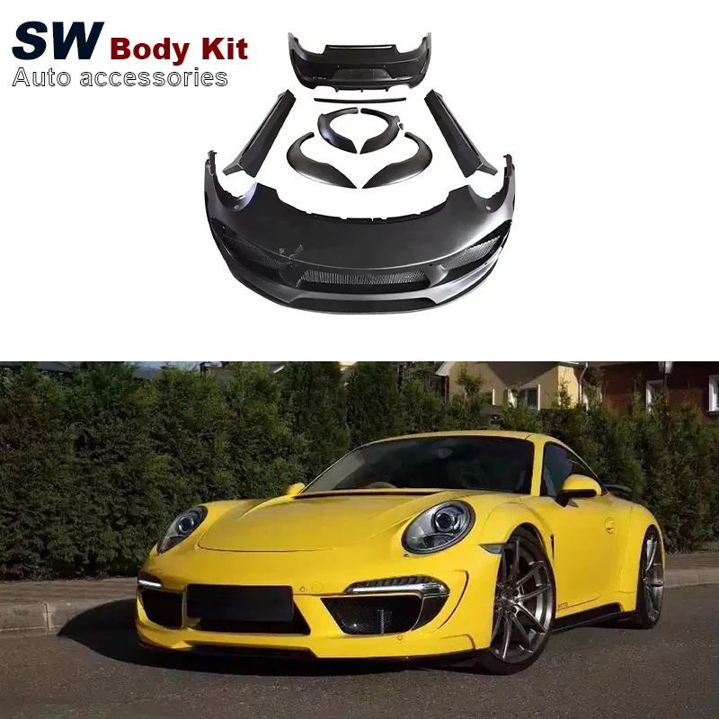 TC Style Wide Body Kit for Porsche 911 991 Upgrade Front Bumper Side ...