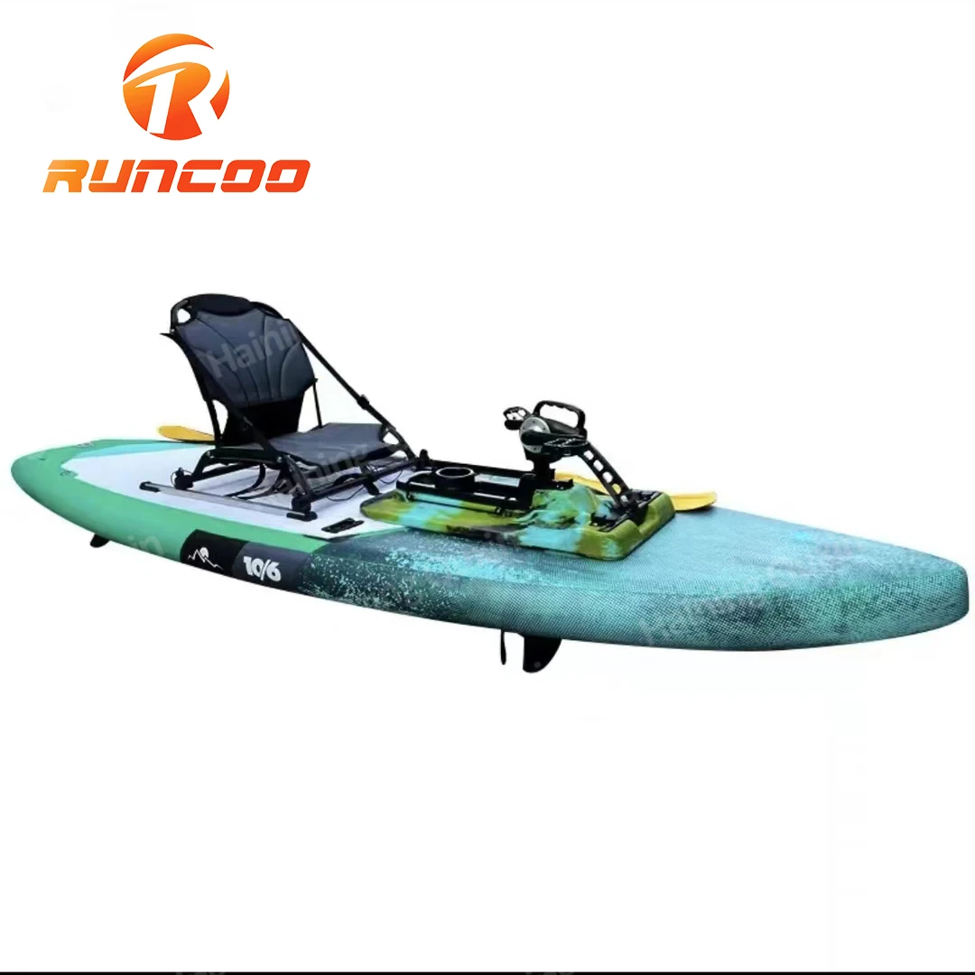 Outdoor Water Surfboard Inflatable Fishing Drifting Boat Pedal Kayak ...