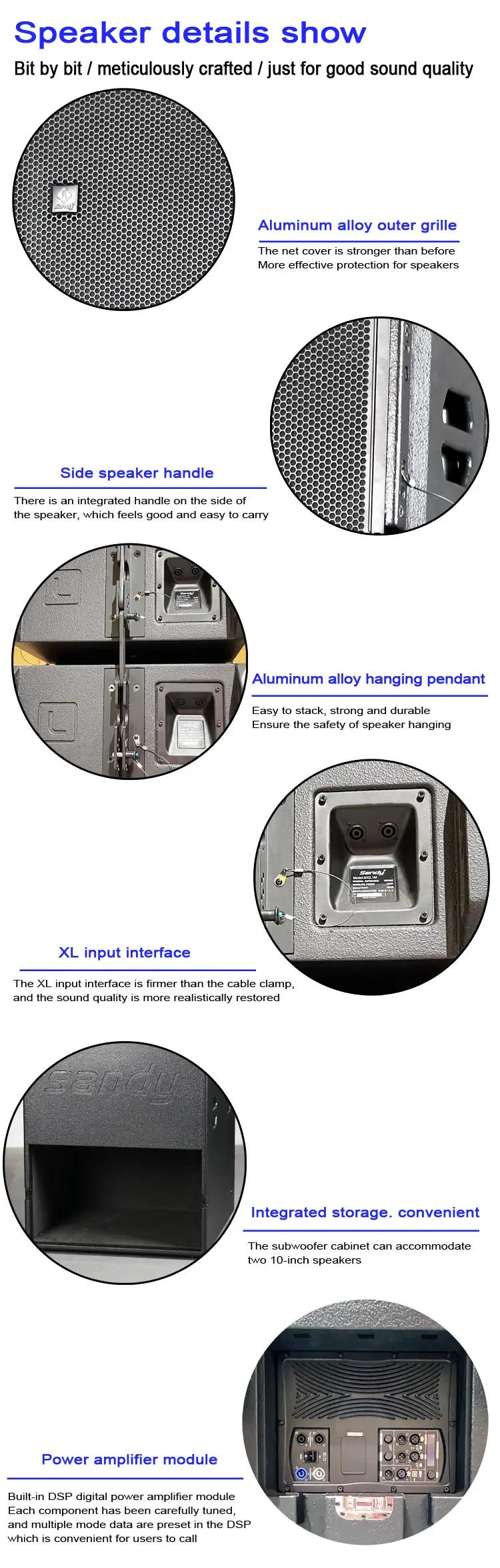 MX2.1M Line Array Horn Speaker - 300W Power, 103db Sensitivity
