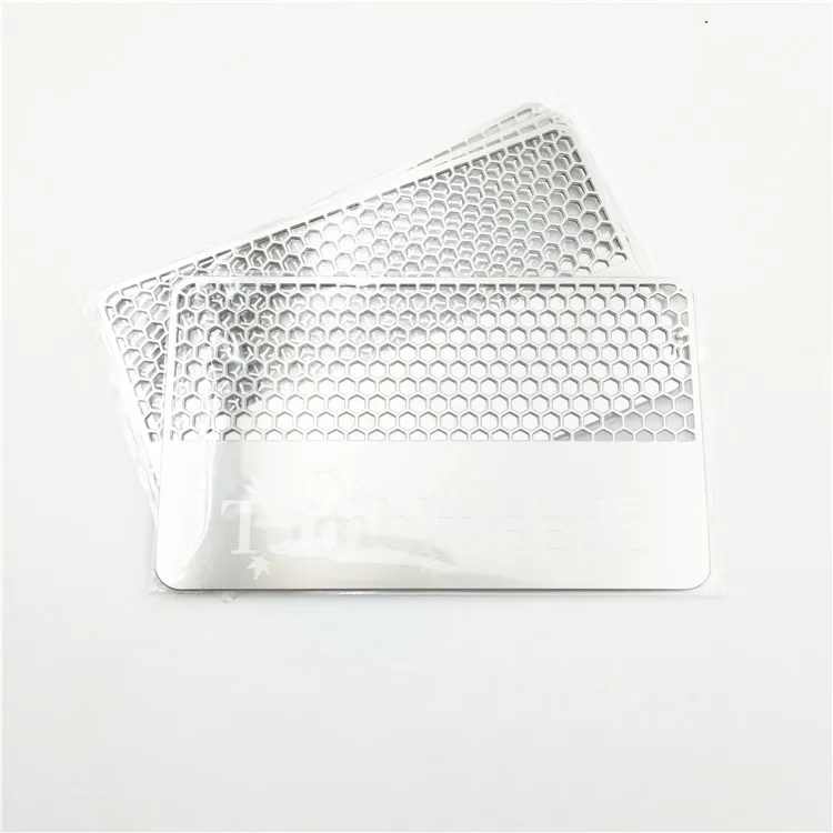 Custom Engraved Logo Metal Grinder Card - Business Card Size