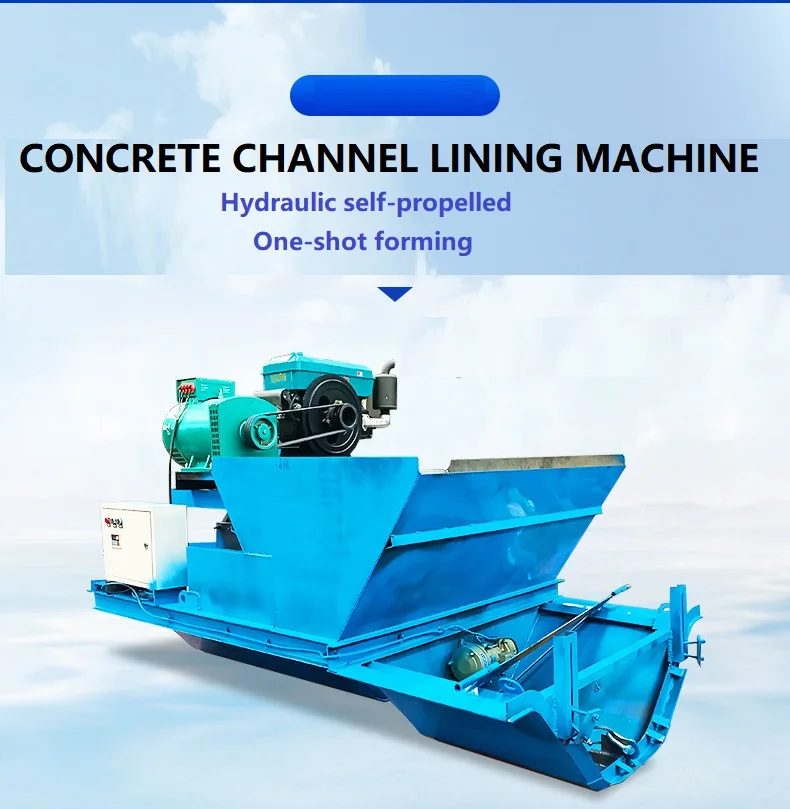 Drainage Ditch Self Propelled U Shaped Concrete Channel Lining Machine ...