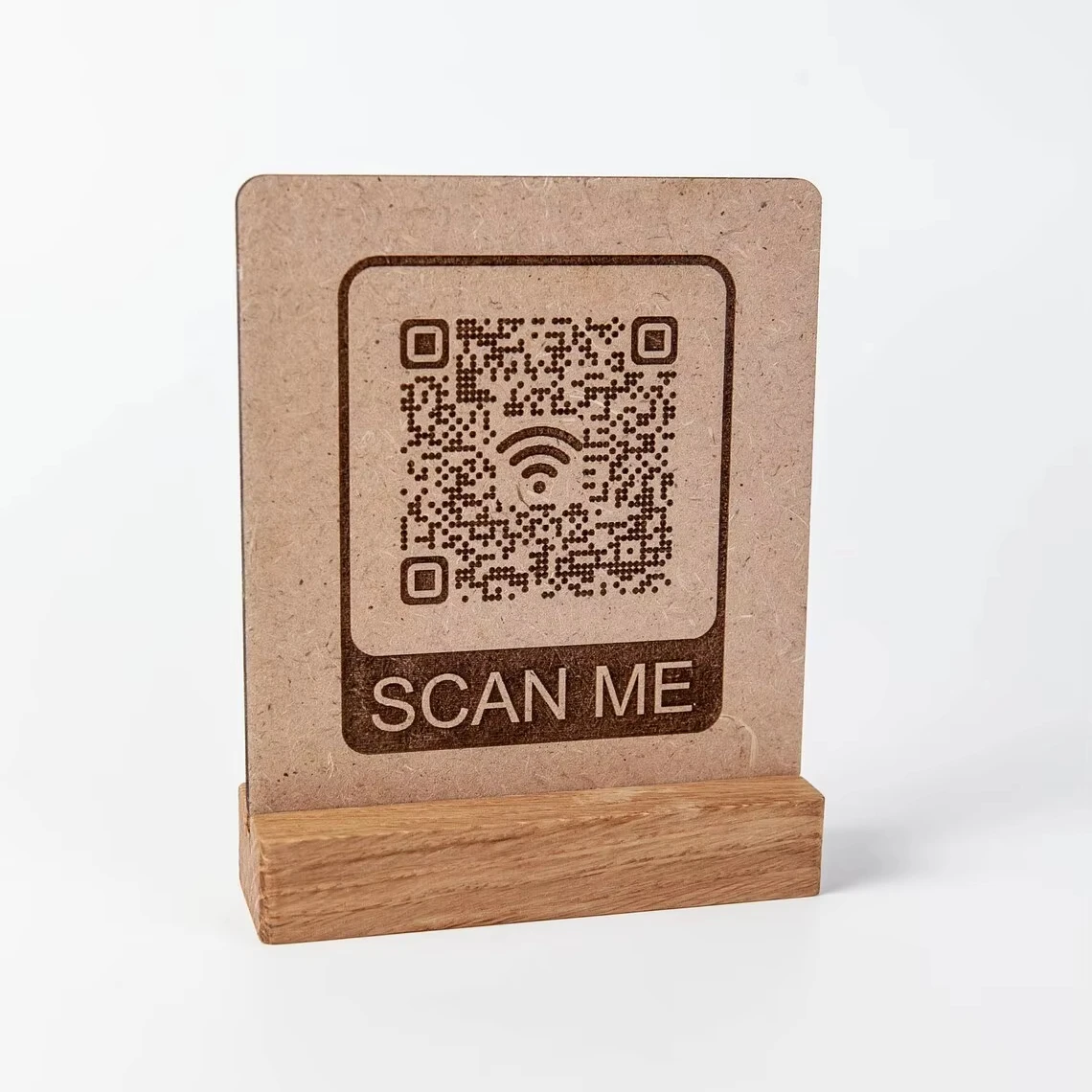 Customized Wooden QR Code Standing Sign for Office| Alibaba.com