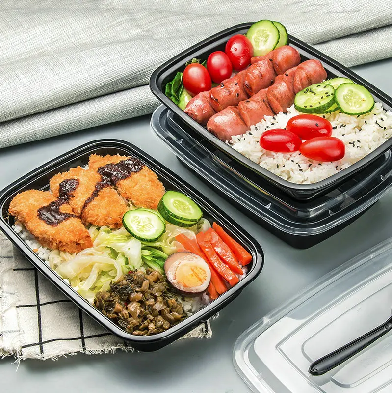 Takeaway Microwavable Plastic Disposable 3 Compartment Bento Food ...