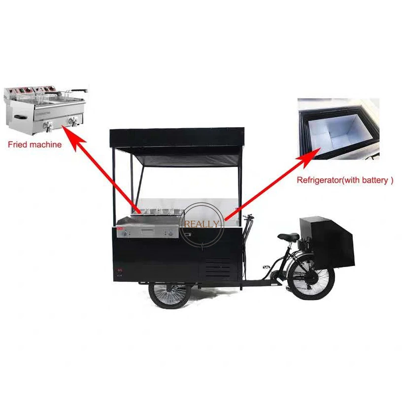 OEM Commercial Mobile Vending Cart Electric Hot Dog Tricycle 3 Wheel ...