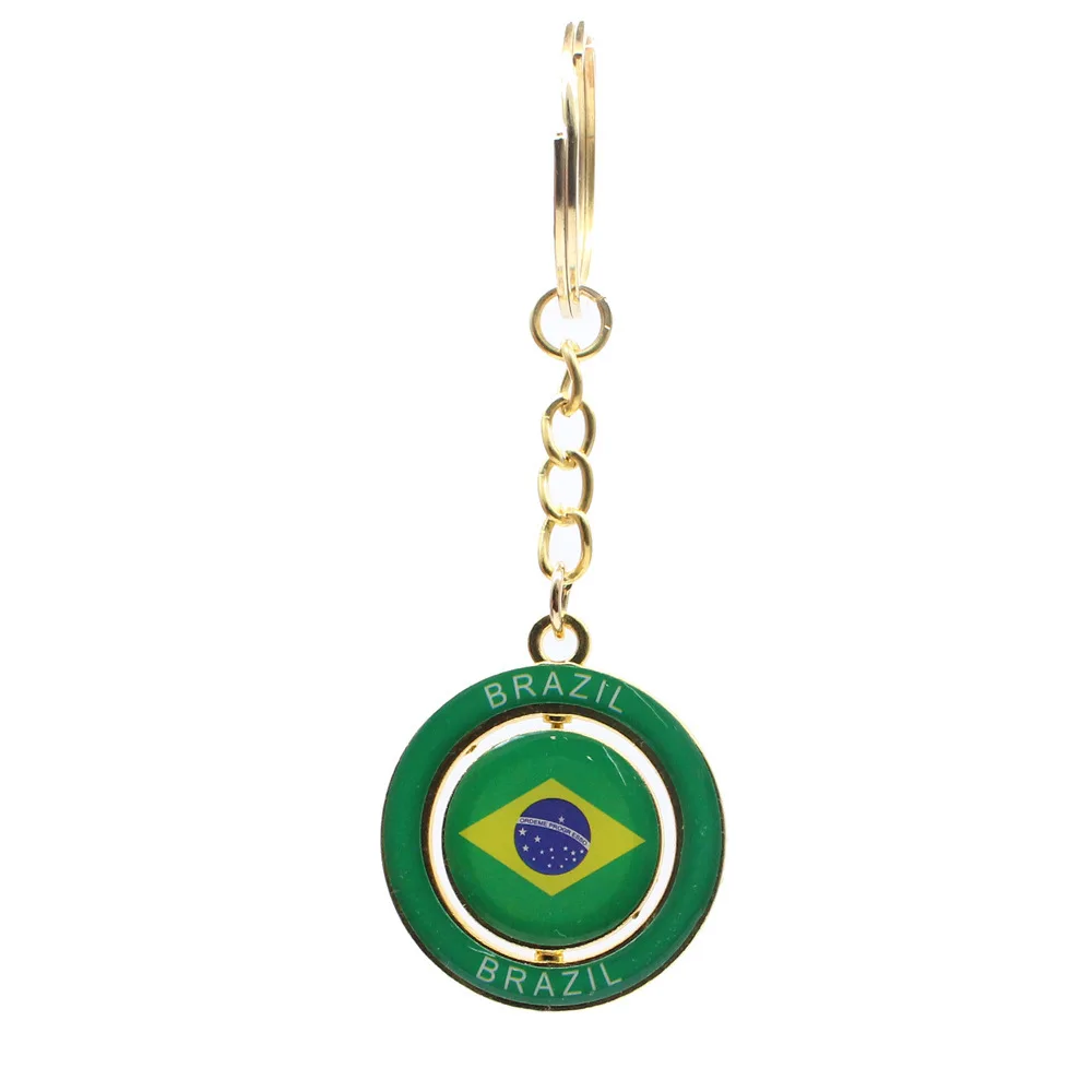Custom National Country Flags Pendant Metal Ring Keychain For Gifts ...
